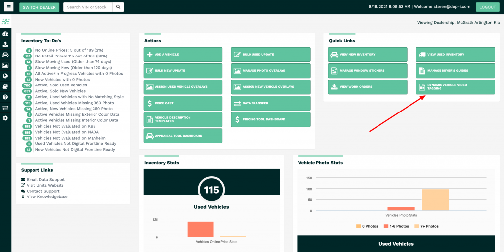 Video Tag - Units Inventory